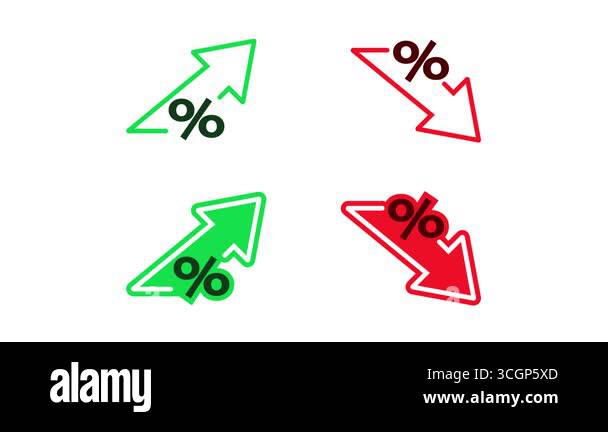 Red percentage symbol arrow Stock Videos & Footage - HD and 4K Video ...