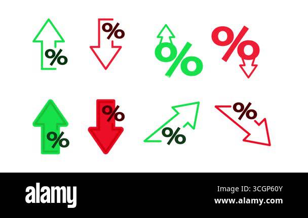 Percentage arrow infographic icons Stock Videos & Footage - HD and 4K ...