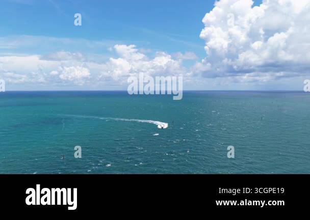 Calm horizon view at sea nature. Romantic summer vacation view on seascape. Sea horizon view ...