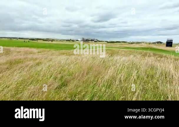 Windy day on a historic golf course Stock Video Footage - Alamy