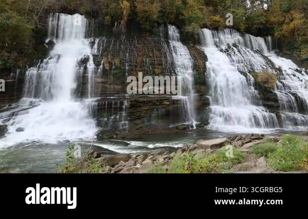 The cliff with Twin Falls, Tennessee Stock Video Footage - Alamy