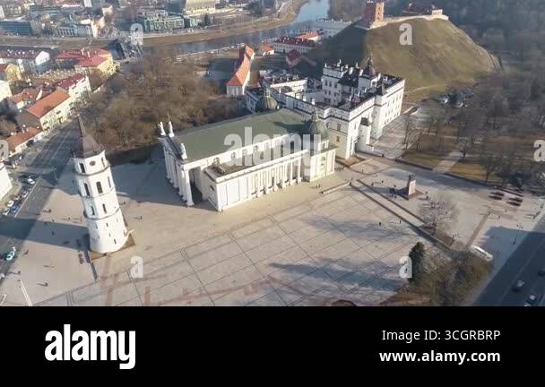 Elevated perspective of Vilnius, Lithuania's capital, featuring the ...
