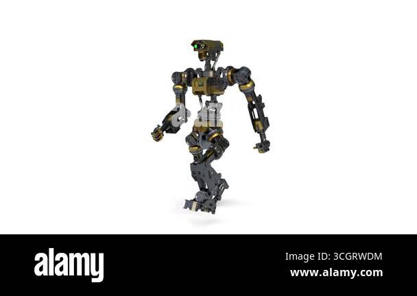 Artificial Robot Walking Animation Stock Video Footage - Alamy