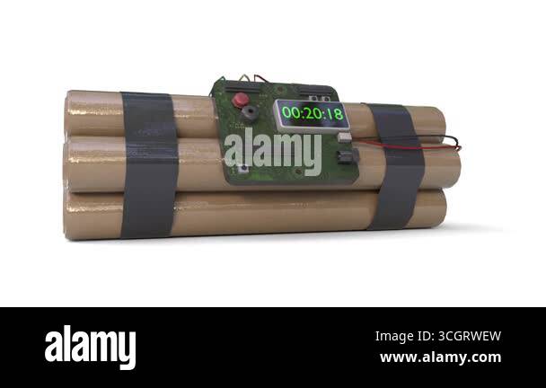 simple C-4 bomb on white background Stock Video Footage - Alamy