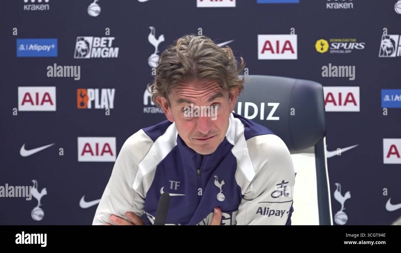 Thomas Frank on already loving life as Spurs manager Stock Video ...
