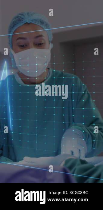 Animation of vital signs readings over diverse male and female surgeons ...
