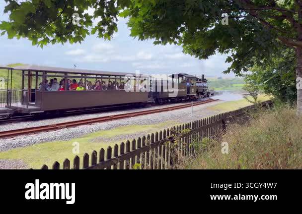Merthyr Tydfil, Wales, UK 19 August 2025: Steam train on the narrow ...