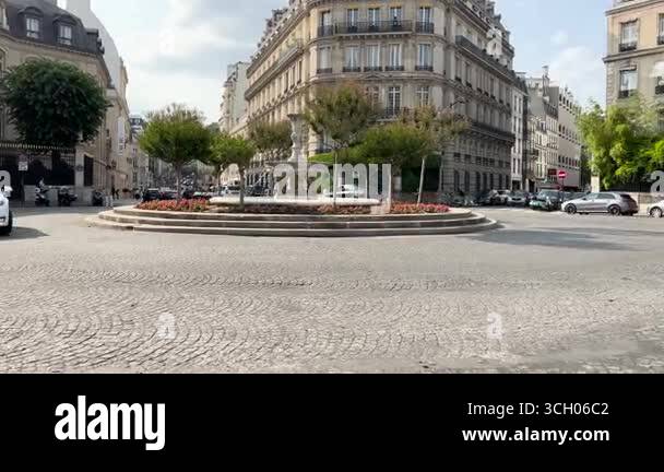 Paris, France - July 5th 2023: Fontaine des Mers fountain at Place ...
