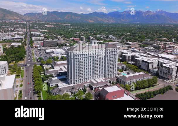 Stunning aerial shots showcasing the breathtaking skyline of Salt Lake ...