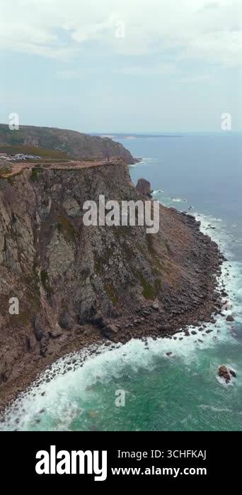 Experience the stunning aerial views of Roca Cape in Sintra, Lisbon ...