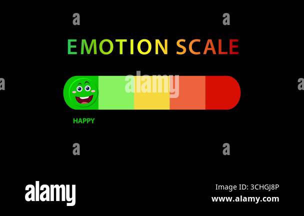 Animated emotion scale transitions through various moods using vibrant ...