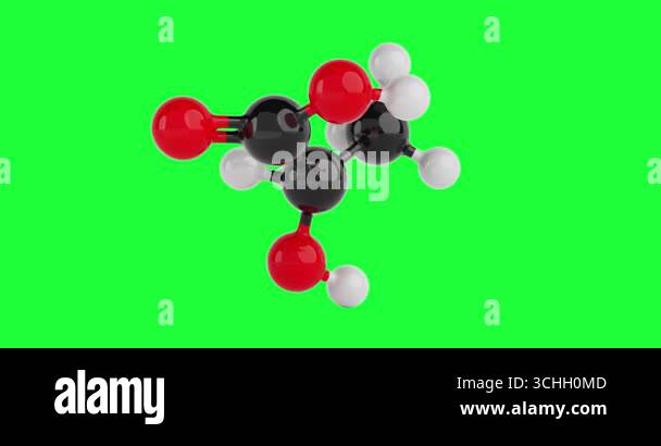 4k Resolution Video: Chemical Science Concept. Colorful Lactic Acid ...