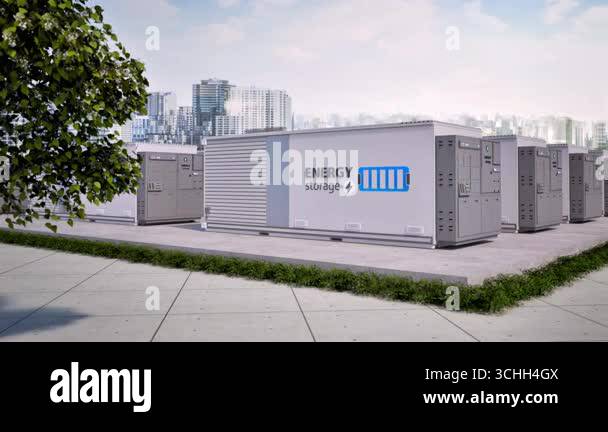 Energy storage systems or battery container units for smart city with ...