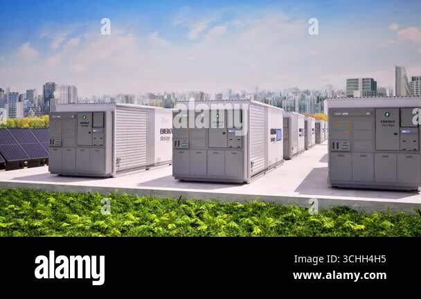 Energy storage systems or battery container units for smart city with ...