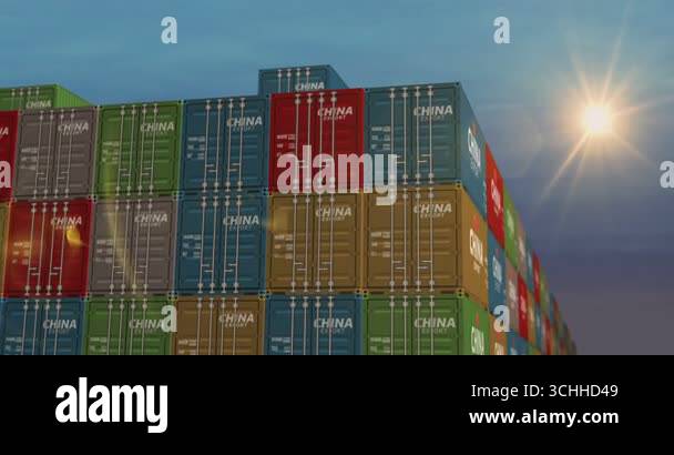 China shipping containers in container Stock Videos & Footage - HD and ...