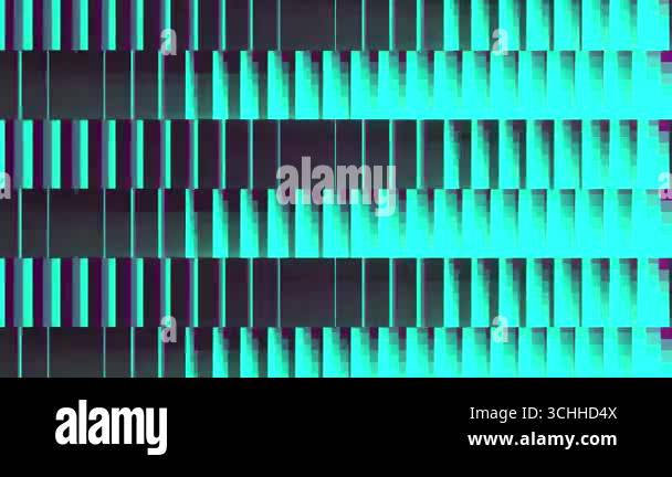 Abstract loop animation consisting of horizontal rows of vertical tiles ...