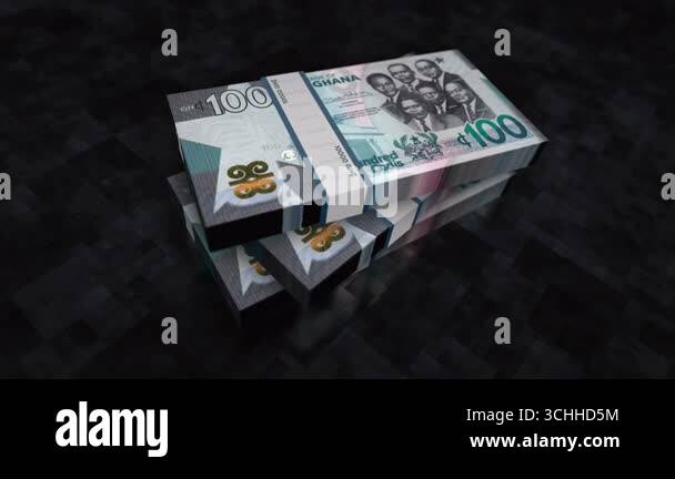 Ghana Cedi Ghanaian money pile pack. Concept background of economy ...