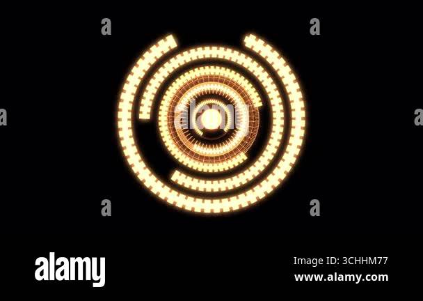 HUD Arc Audio Equalizer B Yellow VJ Loop Animation Stock Video Footage ...