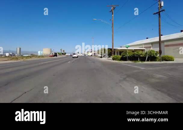 Southern California Rural City Buttonwillow 01 Front View Driving ...