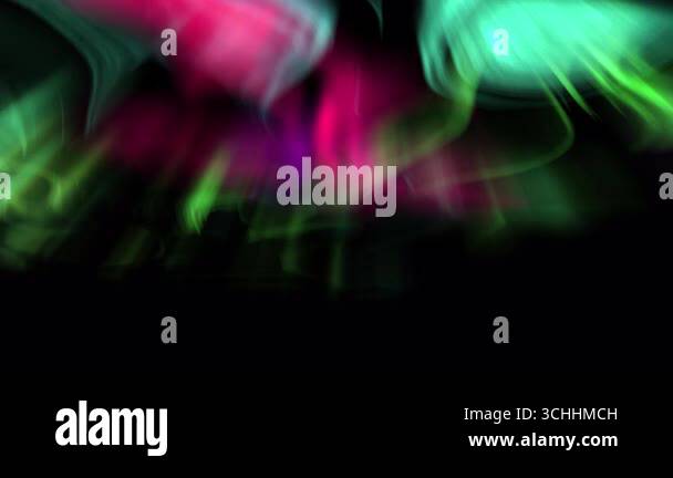 Aurora Wonderland Animation Green and Pink Stock Video Footage - Alamy