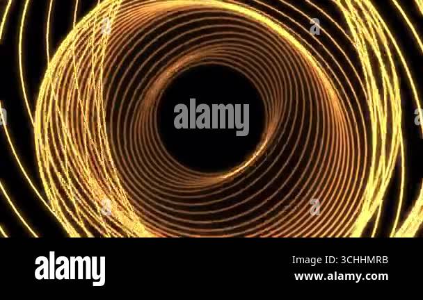 Circles Line Ripples Wobble L Gold Animation Loop Stock Video Footage ...