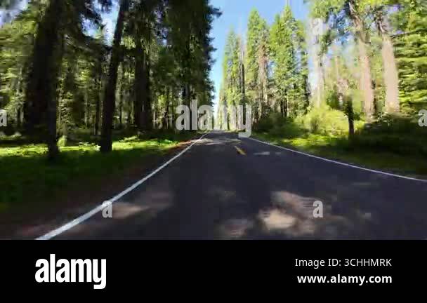 Oregon Crater Lake National Park Highway 62 Eastbound 01 Rear View ...