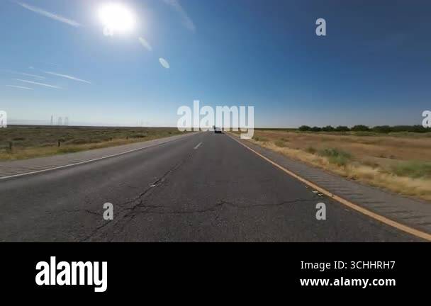 Bakersfield Farmland 5 South Rear View Driving Plates 03 California USA ...