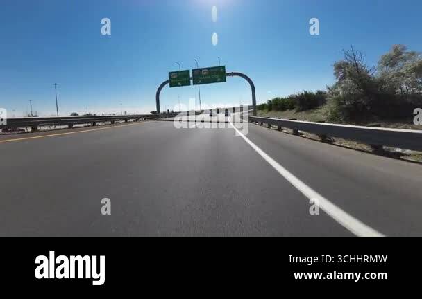 Reno Downtown Freeway 04 Front View 80 East Driving Plates Nevada USA ...