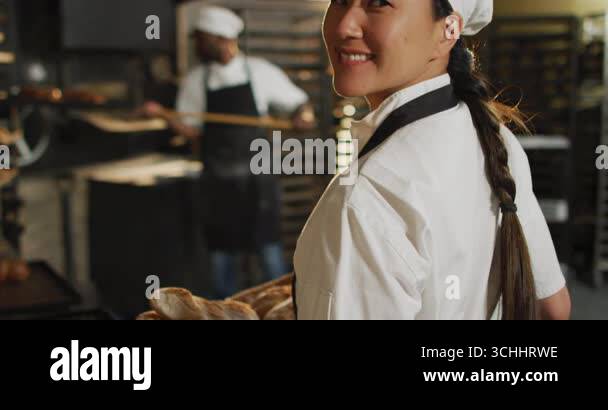 Female baker holding basket Stock Videos & Footage - HD and 4K Video ...