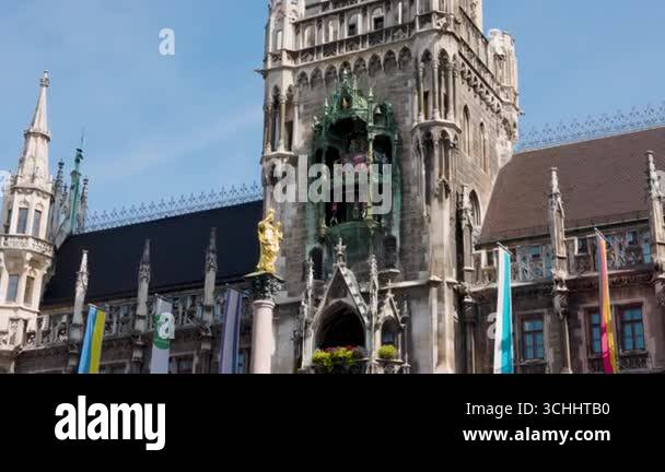 Munich, Germany July 20 2025: Munich New Town Hall Marienplatz Landmark ...
