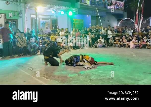 Surabaya, Indonesia - August 24, 2025: A shaman or trance master in the ...