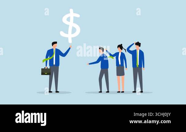 financial advisor, 4k animation of business advisor providing financial ...