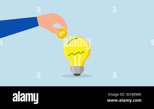 Revenue, 4k animation of businessman using a magnifying glass on a ...