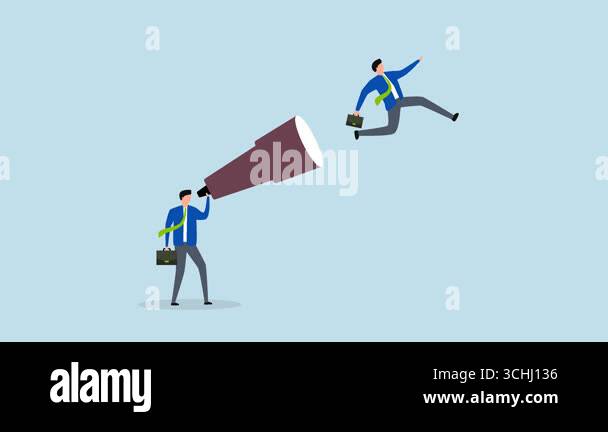 Create strong vision to lead to business success, 4k animation of ...