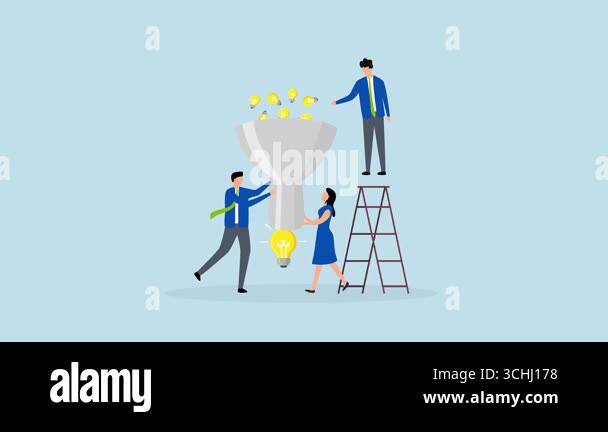Idea funnel brainstorm solution Stock Videos & Footage - HD and 4K ...