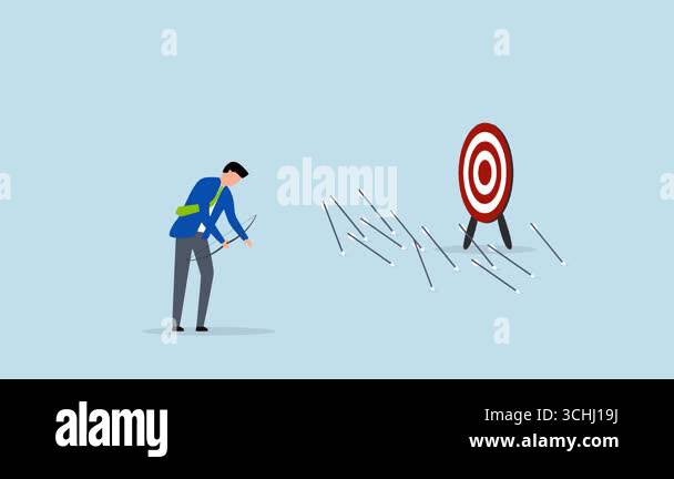 Failure missed all business target, 4k animation of disappointed ...