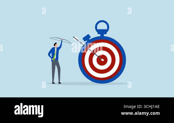 Time management to finish work within deadline, 4k animation of ...