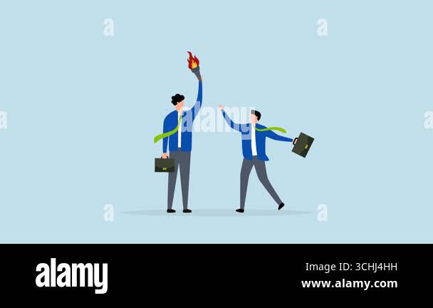 Successor plan, 4k animation of intelligent business leader ...