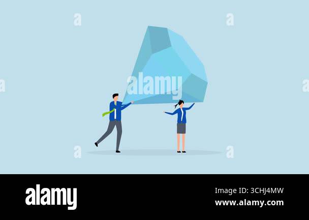 Core value, 4k animation Business individuals assist in transporting ...