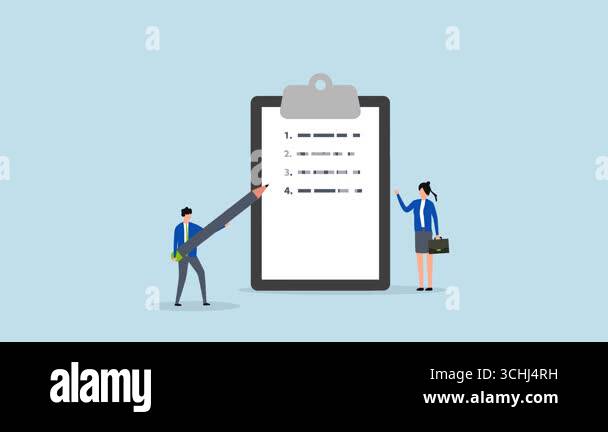 Writing business steps, 4k animation of businessman writing procedure ...