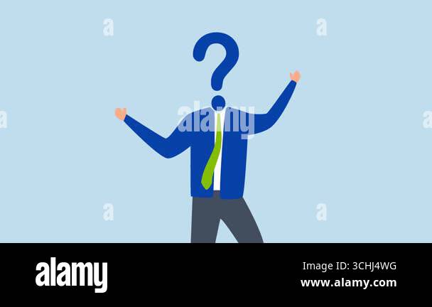 Anonymous businessman person, 4k animation of anonymous businessman ...