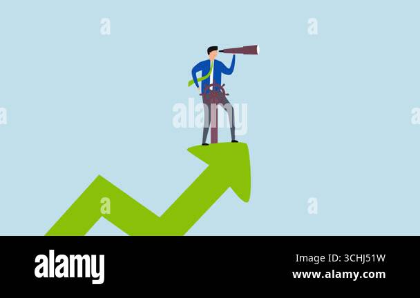 Leadership to lead company direction, 4k animation entrepreneur leader ...
