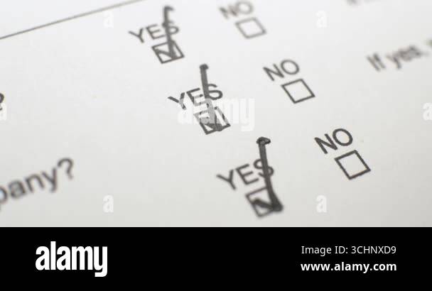 Survey questionnaire tick boxes Stock Videos & Footage - HD and 4K ...