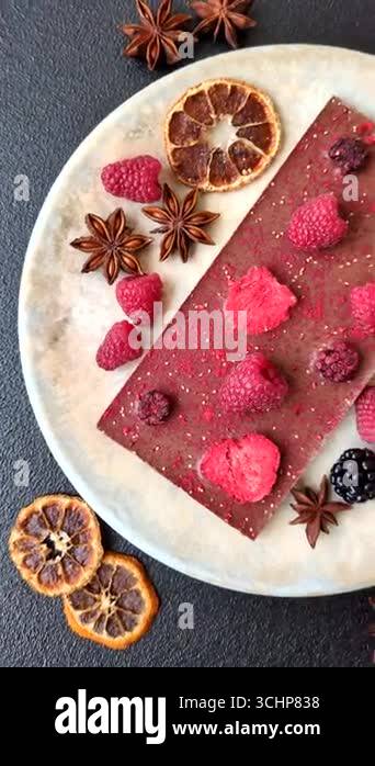 Bar sweet craft artisan chocolate with dried fruits made at home. Craft ...