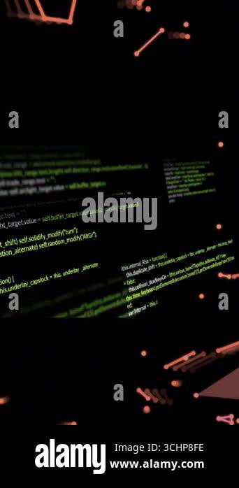 Animation of ai data processing over networks of connections. Global artificial intelligence ...