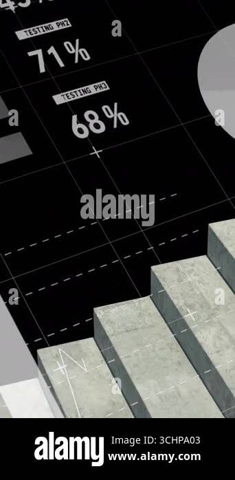 Animation of financial data processing and statistic recording over ...