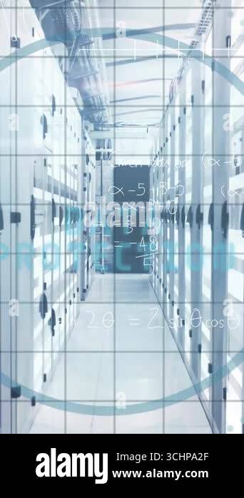 Animation of mathematical equations, scope and data processing over computer servers. Global ...