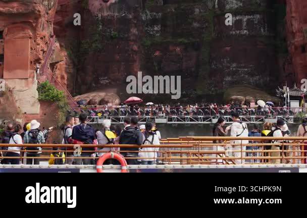 Chengdu, China-12 October, 2024: Smooth slow motion pan across the ...
