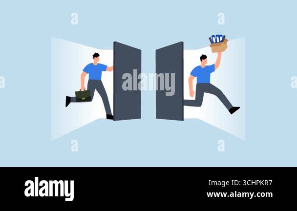 job rotation in people management, entrepreneur arrives at workplace as ...