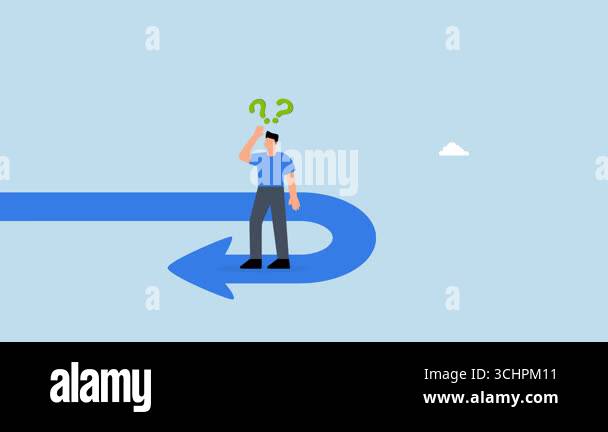 Mismatch, 4k animation of confused businessman putting together a ...